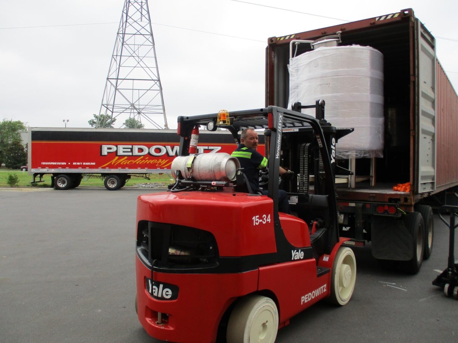 Container Shipping Rigging & Transporting Brewery Tanks NC